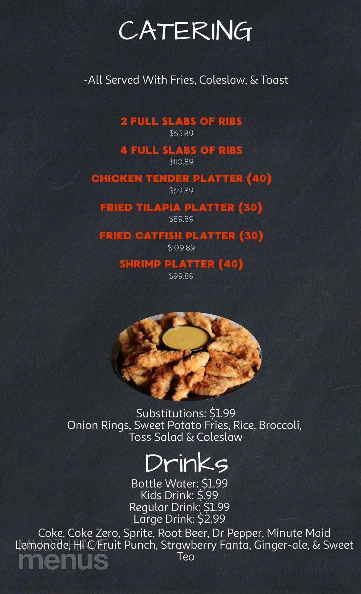 Menu | J.R. Crickets